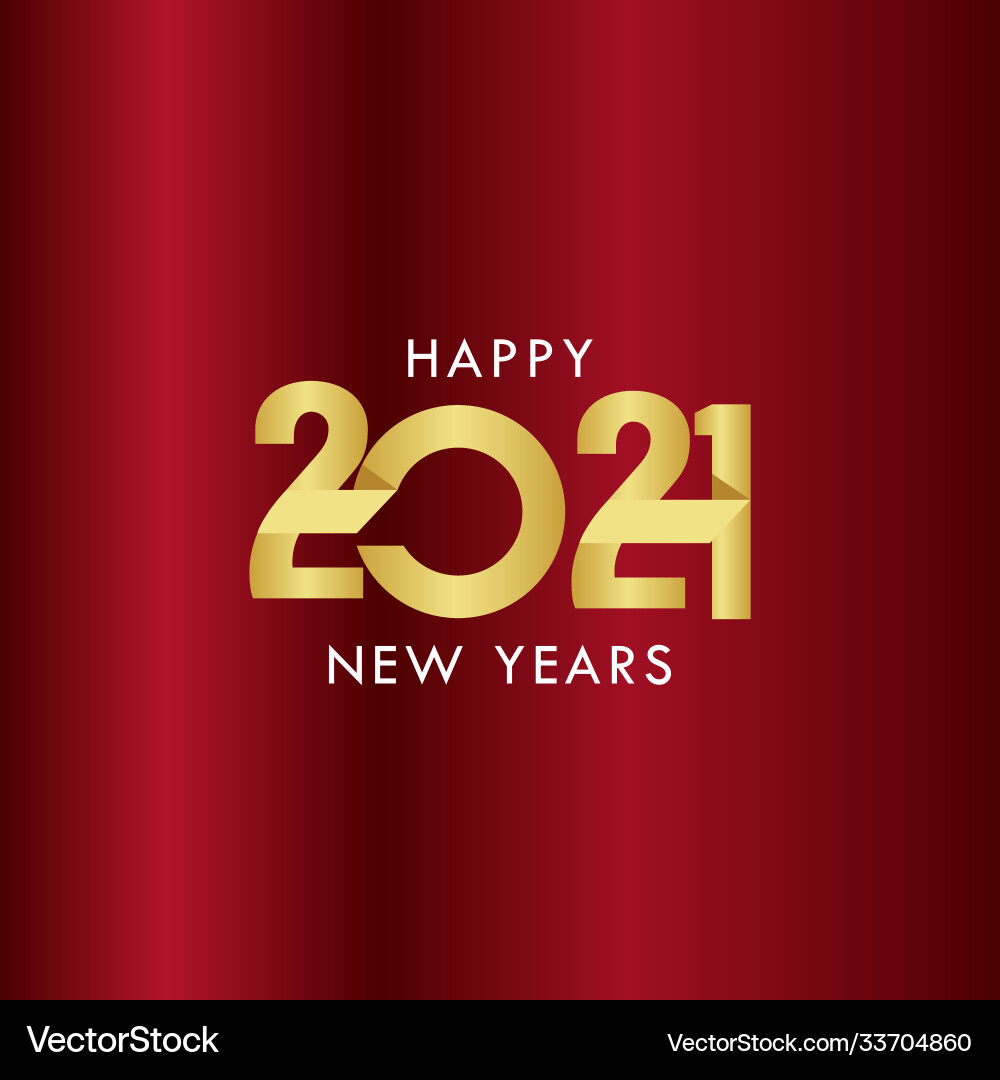 Happy new years 2021 celebration template design Vector Image