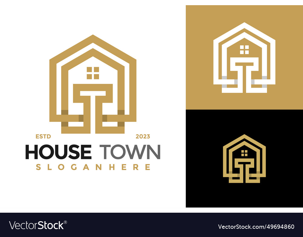Letter t house logo design symbol icon Royalty Free Vector Letter t house logo design symbol icon Royalty Free Vector