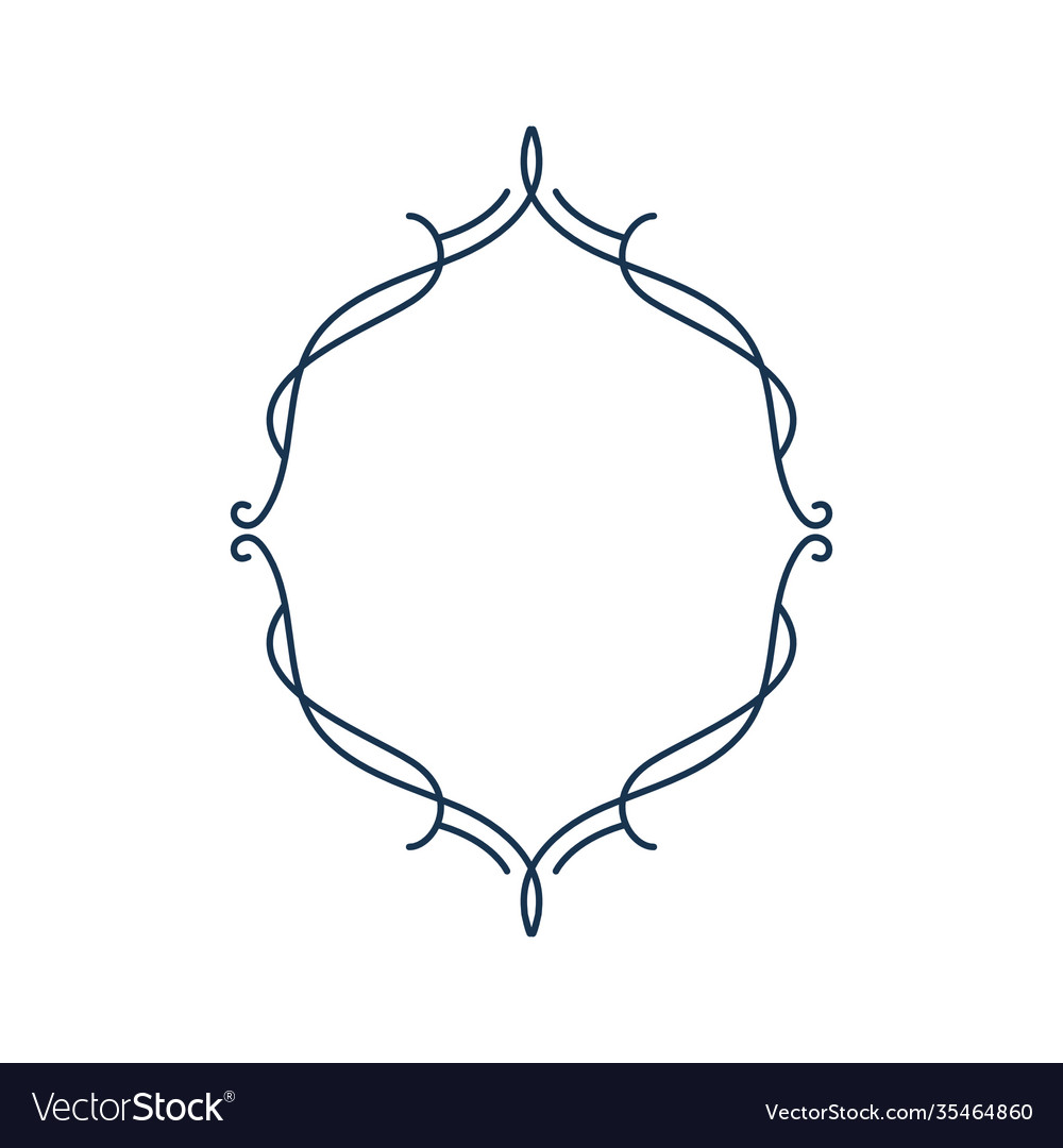Line frame simple border decoration Royalty Free Vector