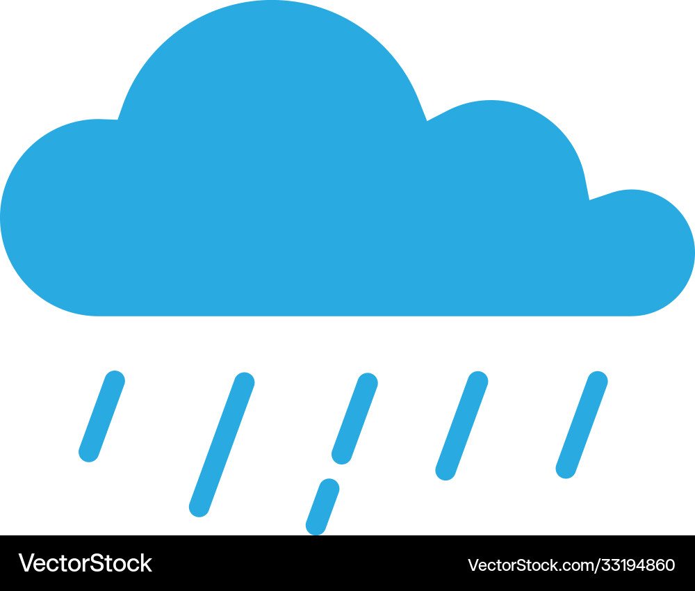 Rain icon in trendy flat style isolated Royalty Free Vector