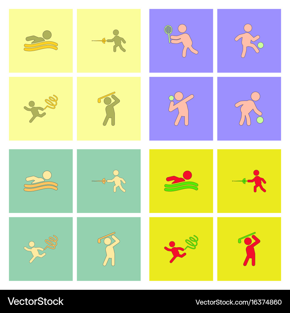 Set of olympic game design Royalty Free Vector Image