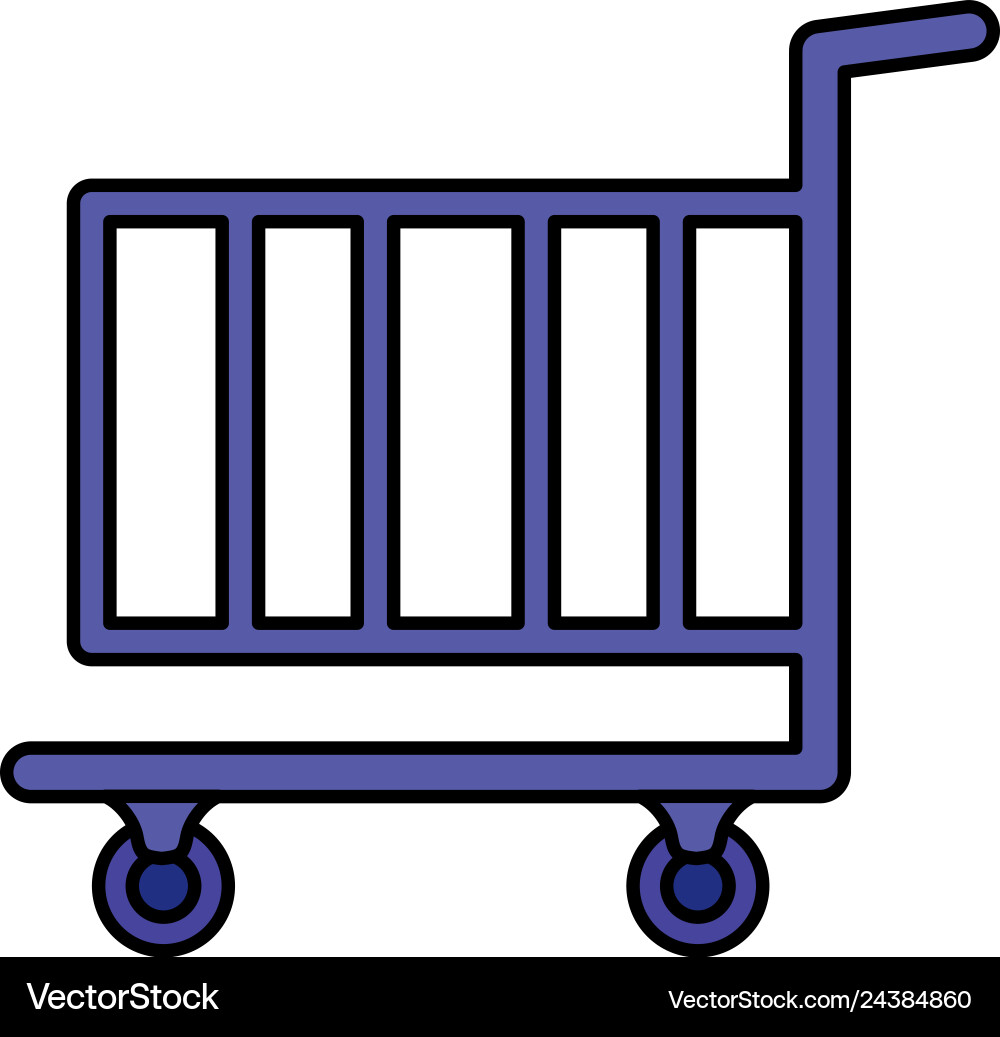 Shopping cart isolated icon Royalty Free Vector Image