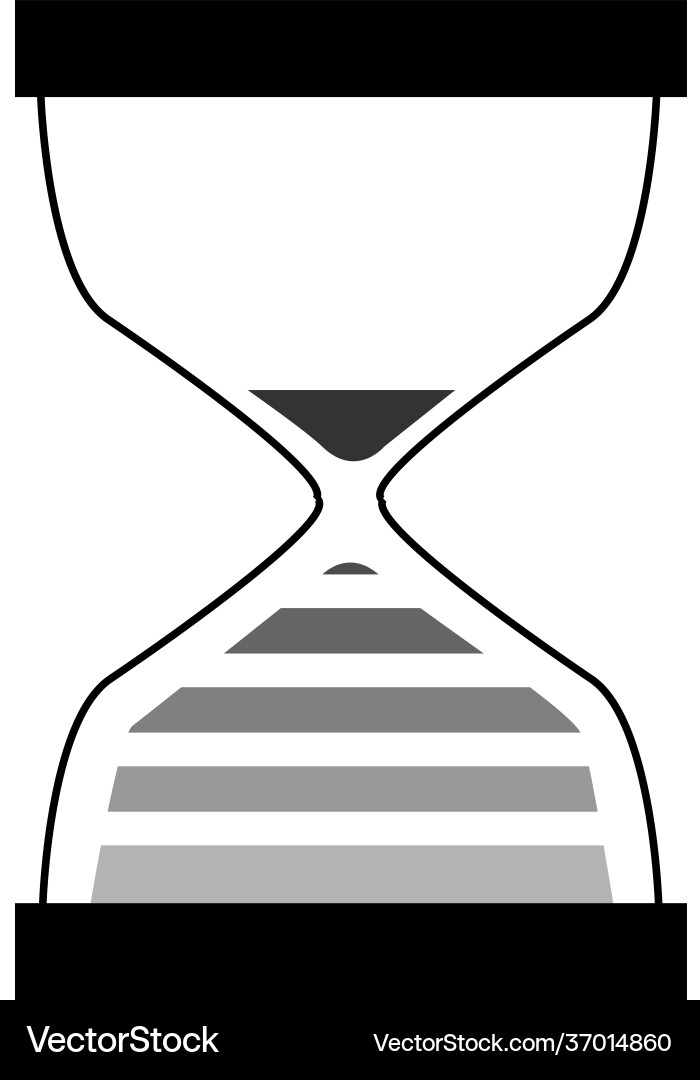 Time icon on white background hourglass sign Vector Image