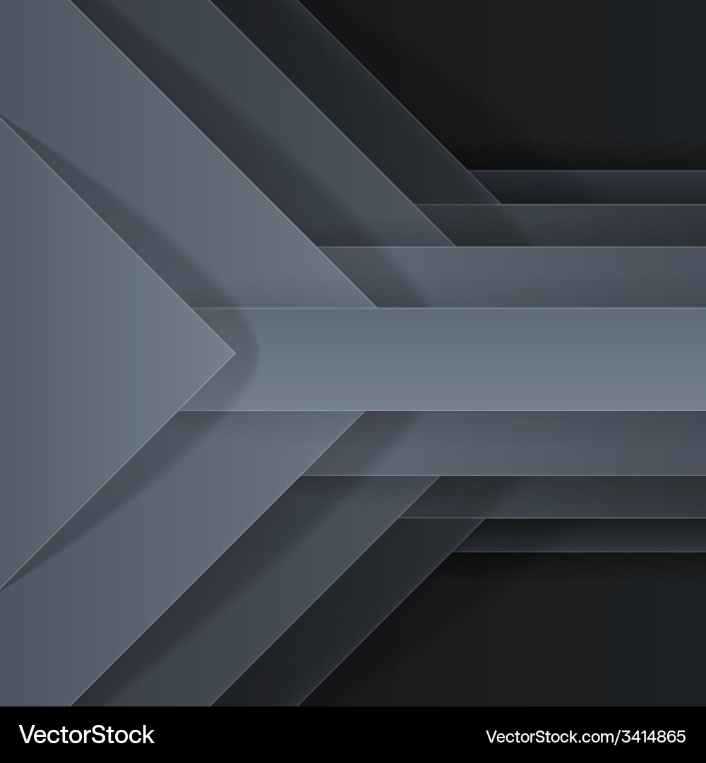 Abstract dark gray paper triangle shapes Vector Image