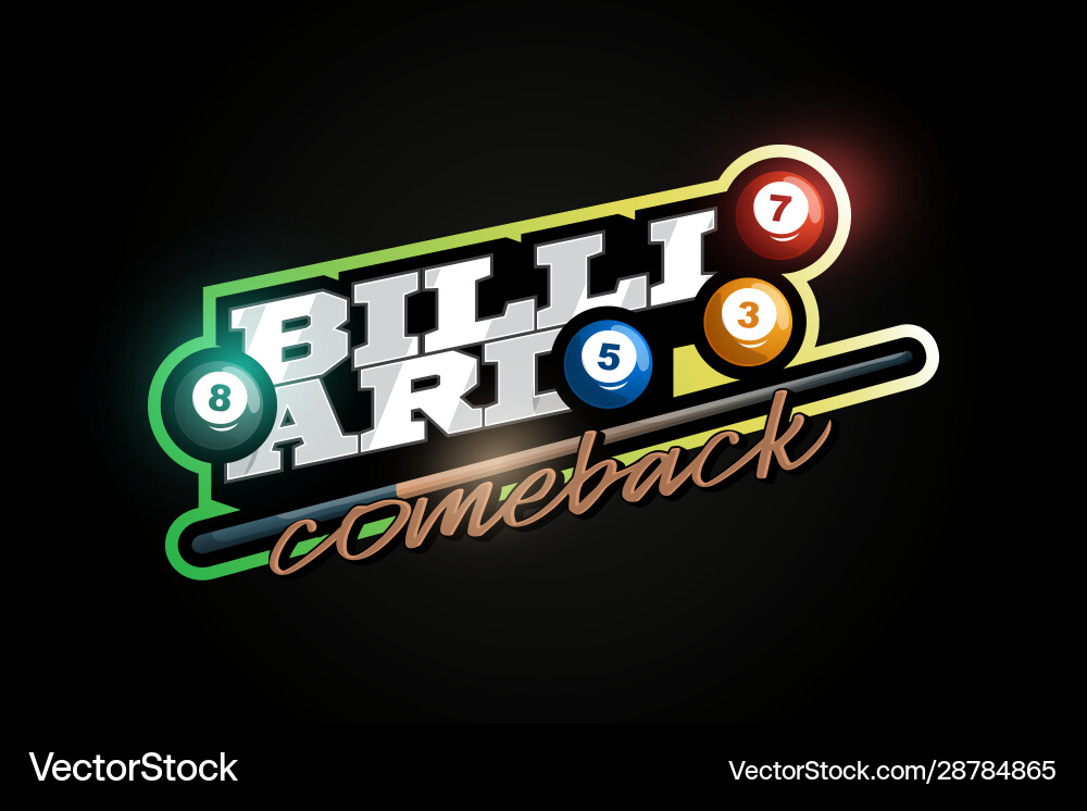 Billiard mascot modern professional sport Vector Image