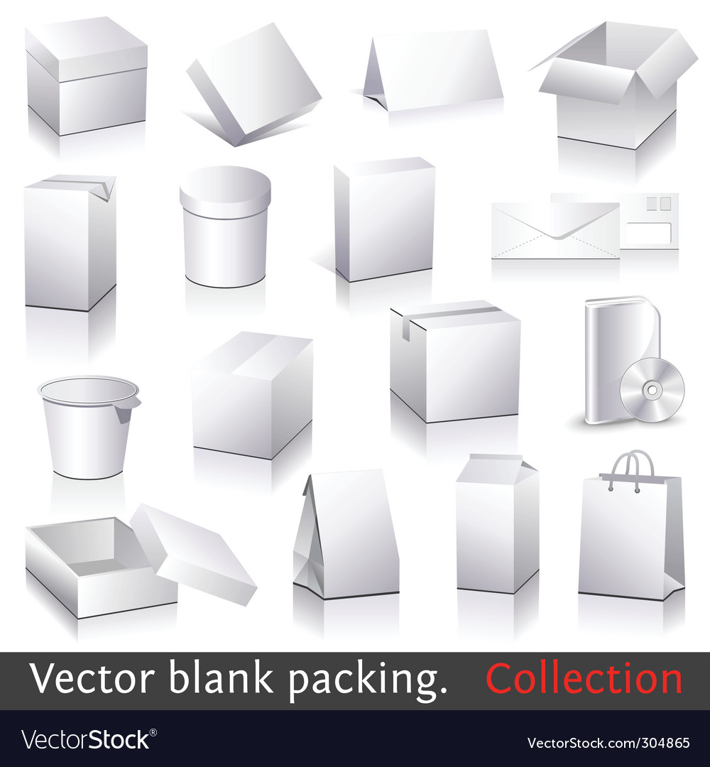 Blank packing Royalty Free Vector Image - VectorStock