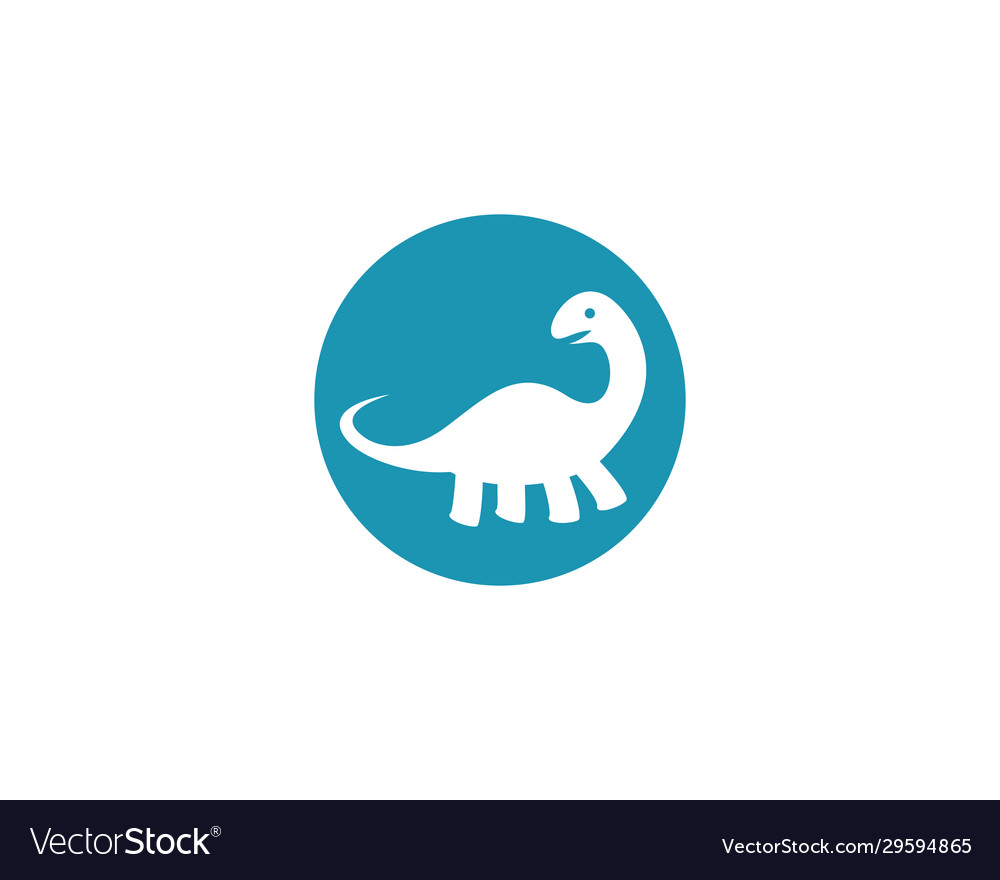 Brontosaurus logo template icon Royalty Free Vector Image