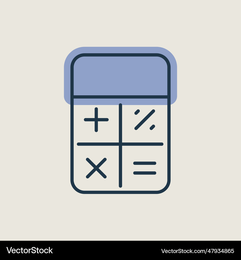 Calculator icon finances sign graph symbol Vector Image