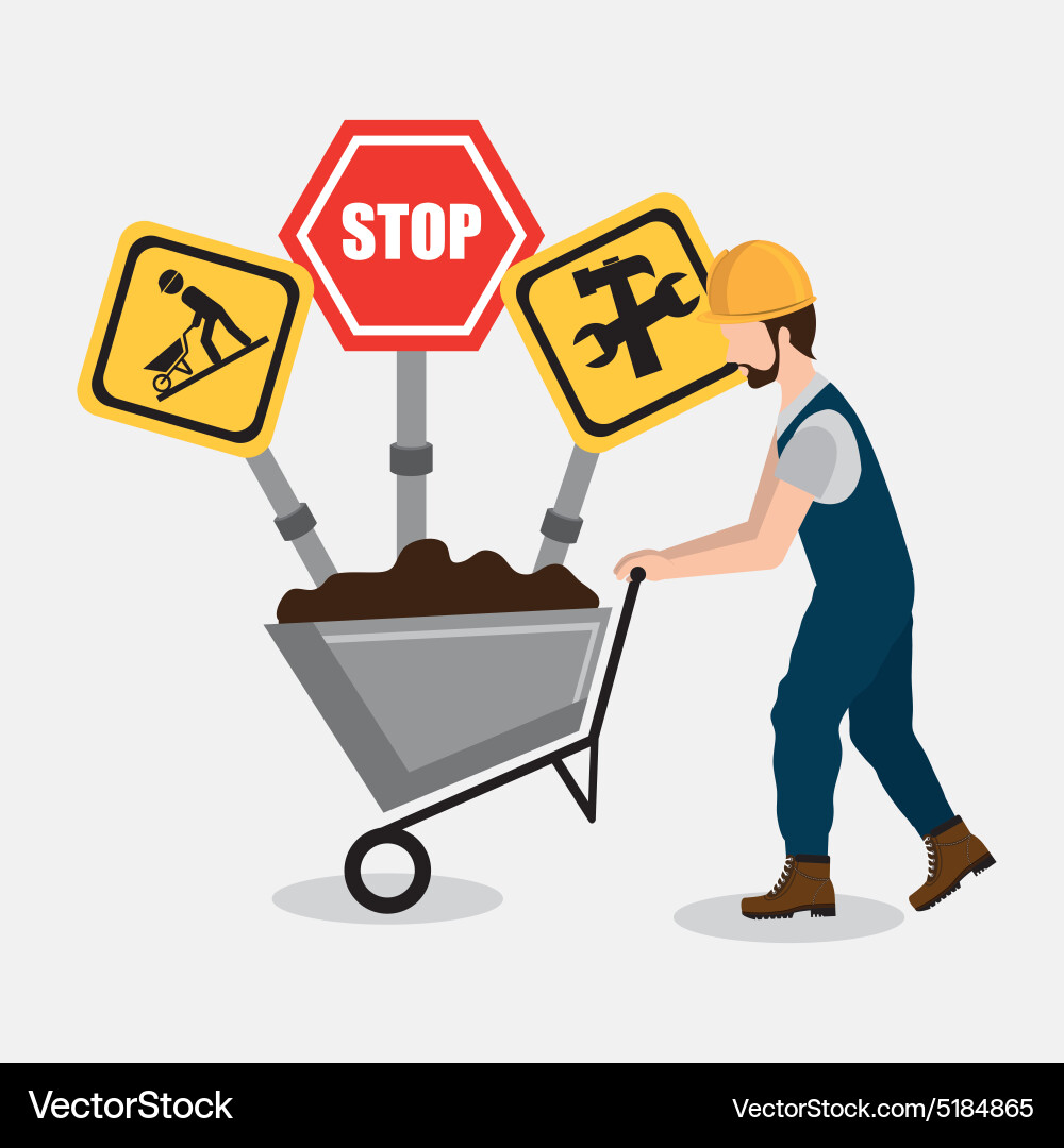 Construction digital design Royalty Free Vector Image
