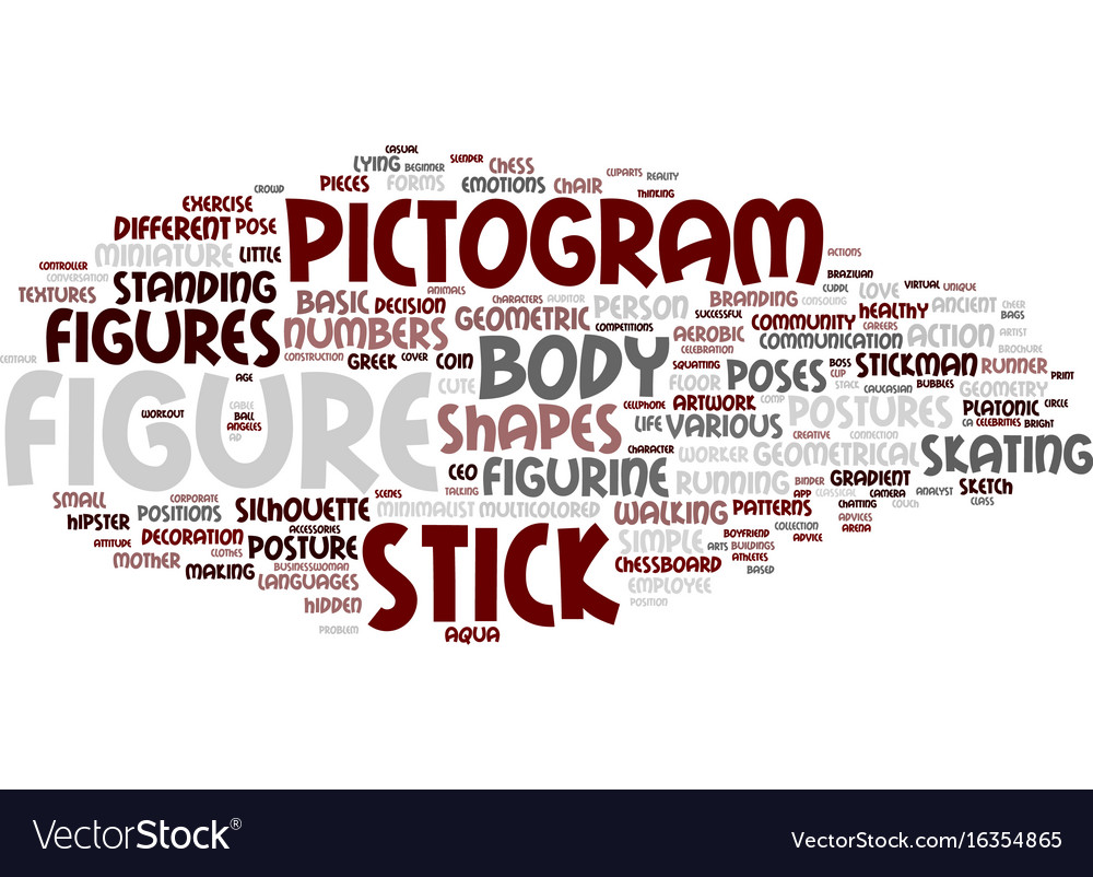 Figure word cloud concept Royalty Free Vector Image