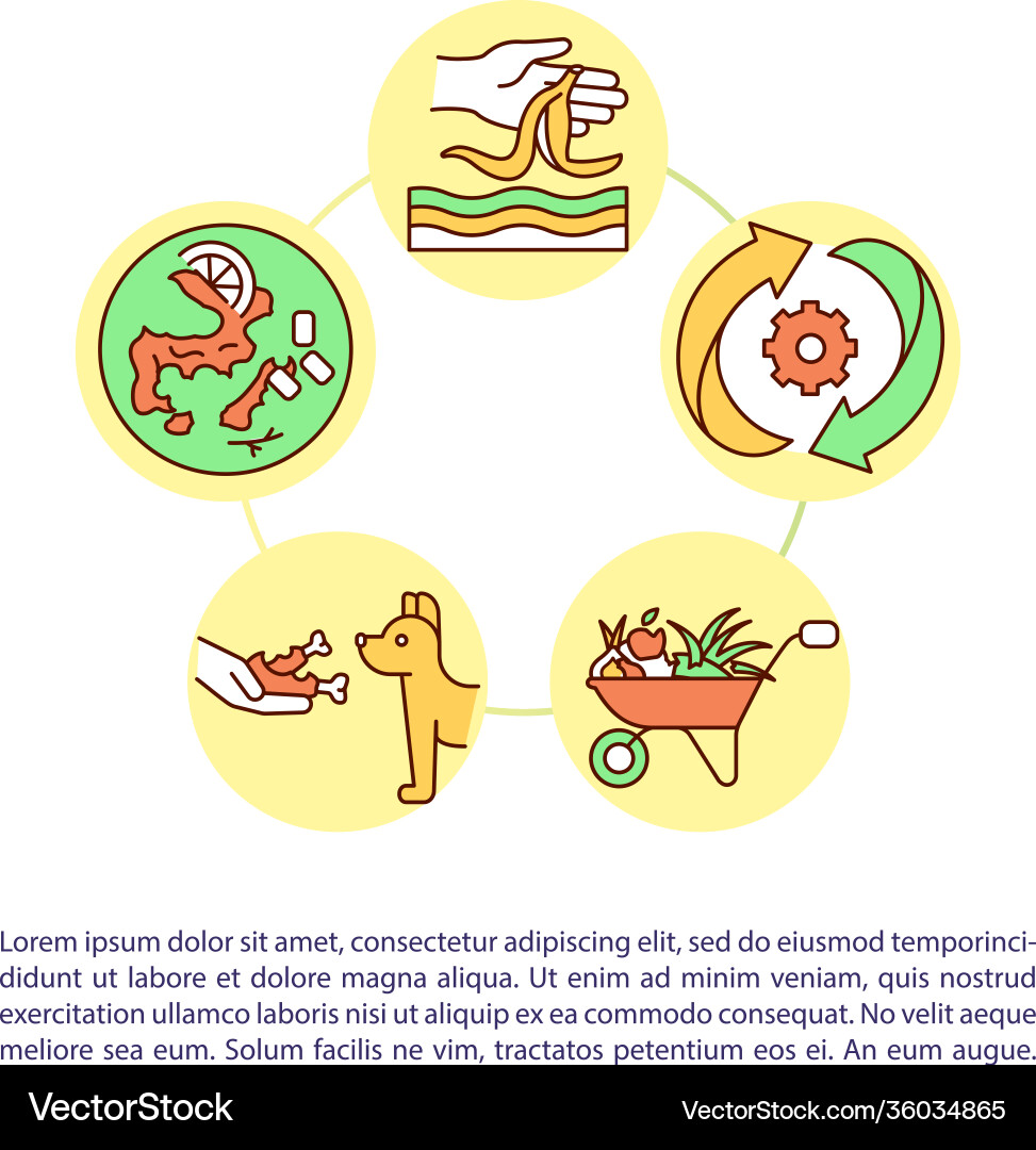 Giving food a second chance concept icon with text