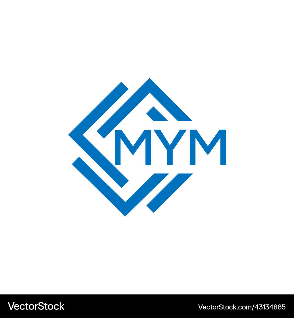 Mym letter logo design on white background Vector Image