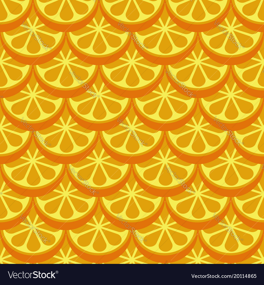 Orange fruit seamless bright pattern Royalty Free Vector