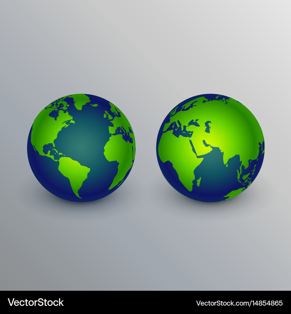 Realistic earth icons sign design Royalty Free Vector Image
