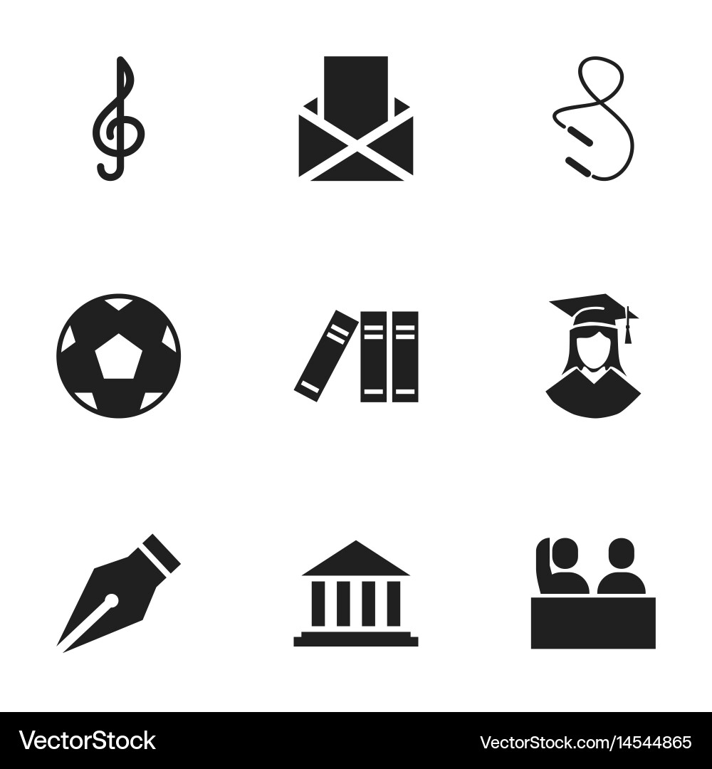 Set of 9 editable science icons includes symbols Vector Image