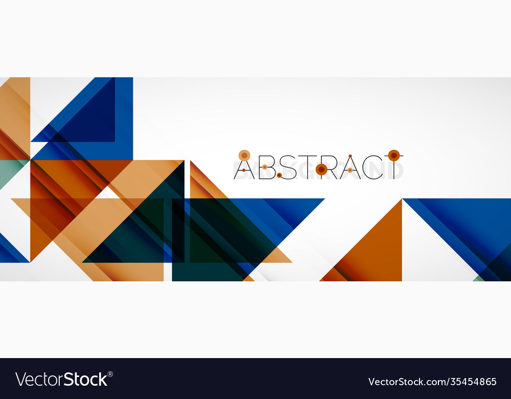 Set triangle geometric backgrounds Royalty Free Vector Image