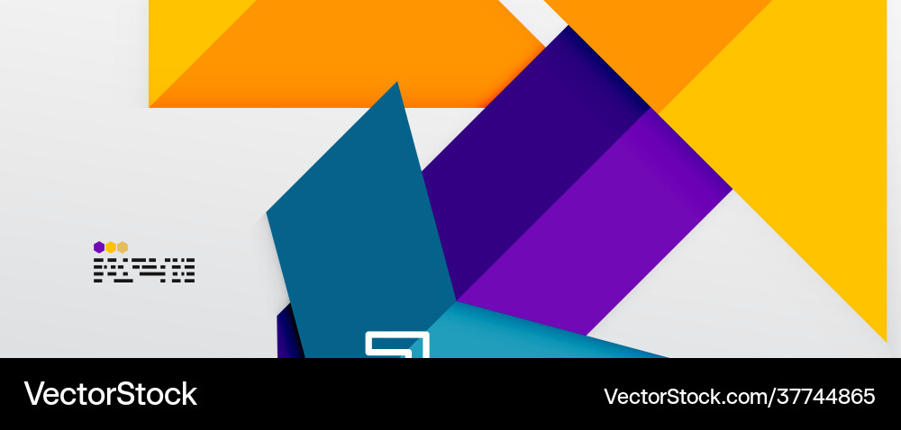 Shiny color triangles and geometric shapes Vector Image