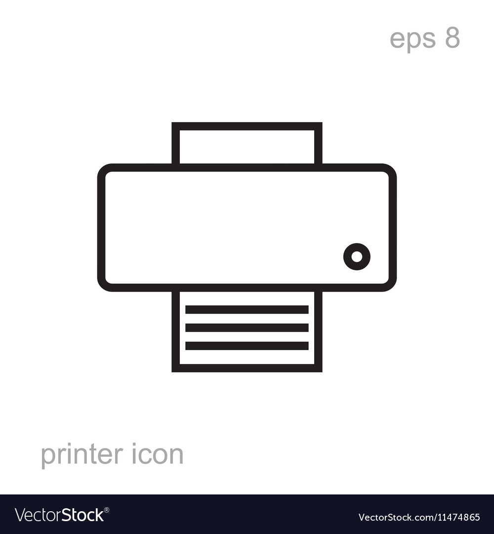 Simple printer icon Royalty Free Vector Image - VectorStock