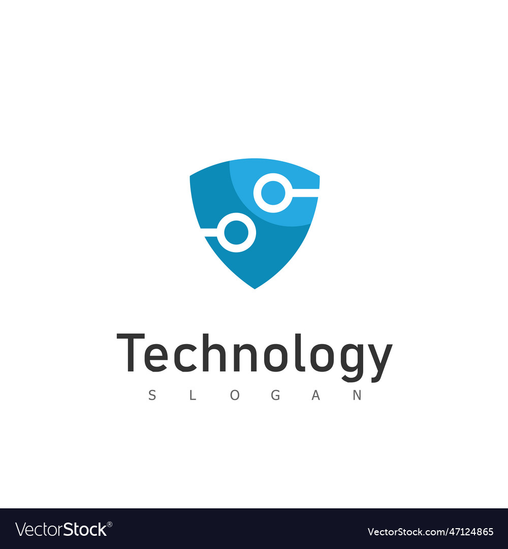 Technology logo template Royalty Free Vector Image