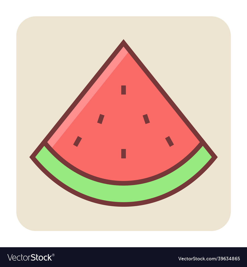 Watermelon slice Royalty Free Vector Image - VectorStock