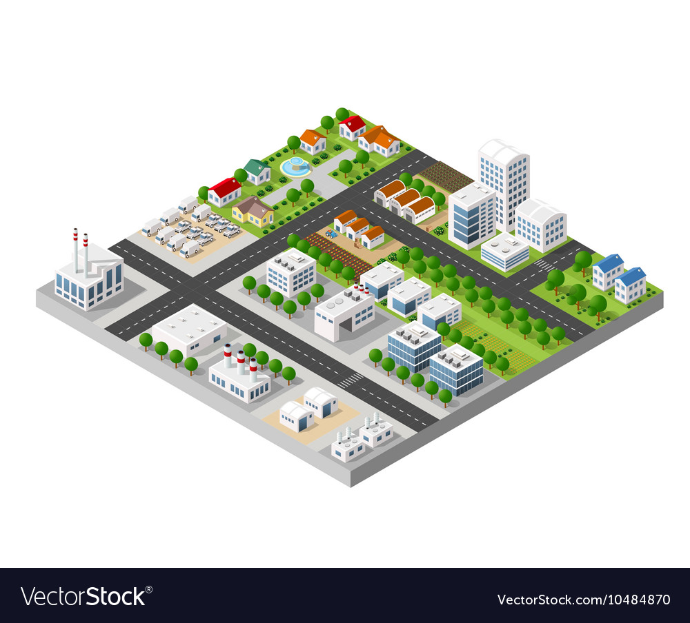 3d perspective Royalty Free Vector Image - VectorStock