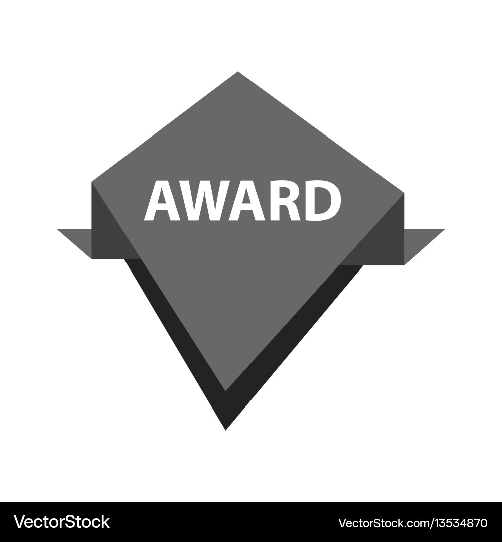 Award label design black color Royalty Free Vector Image