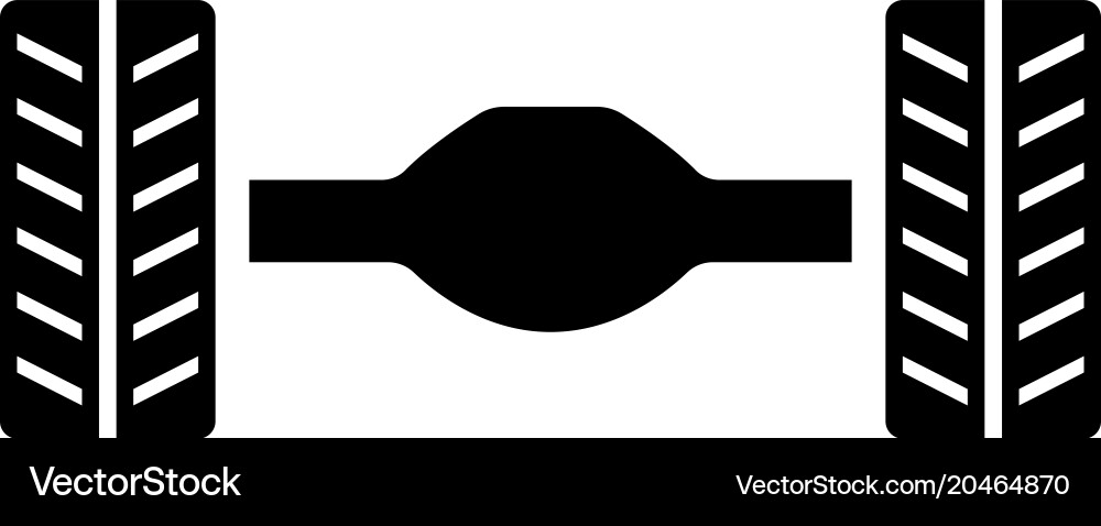 Car rear axle suspension flat icon Royalty Free Vector Image