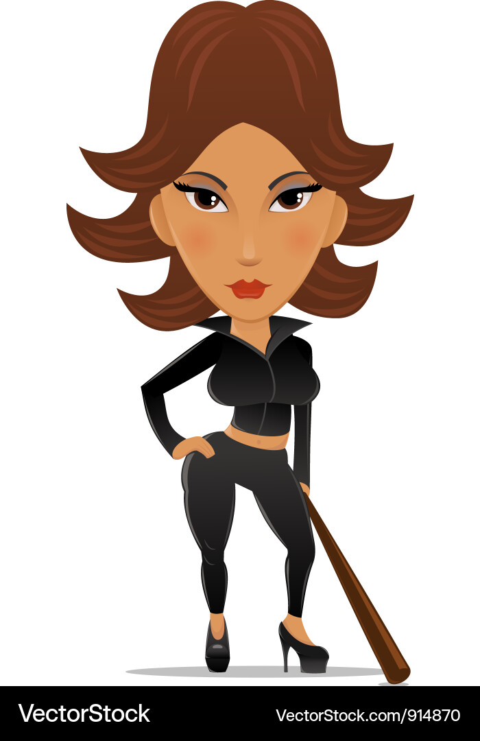 Cartoon hooligan girl Royalty Free Vector Image