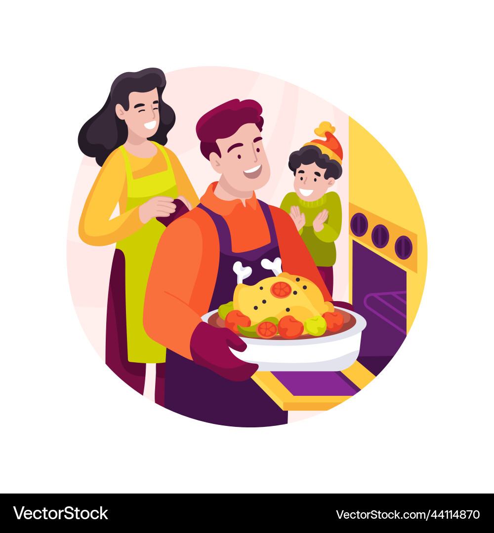 Delicious turkey isolated cartoon Royalty Free Vector Image