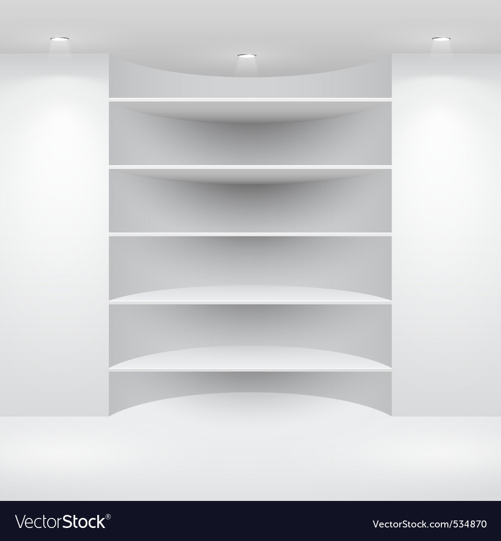 Empty shelf Royalty Free Vector Image - VectorStock