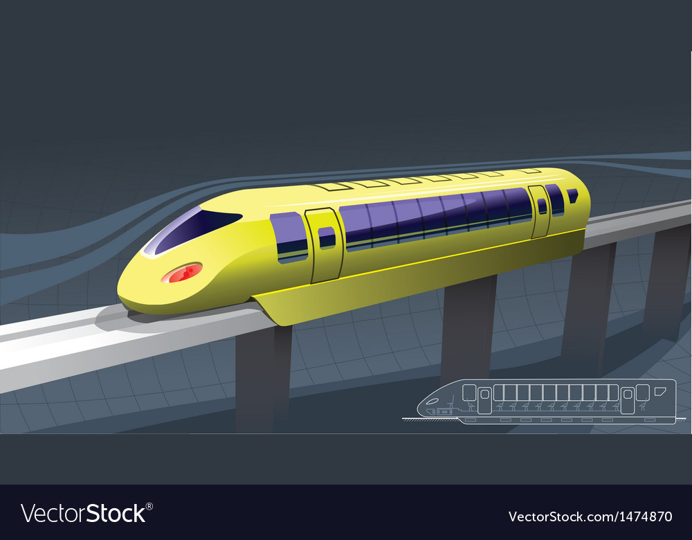 Fast train Royalty Free Vector Image - VectorStock
