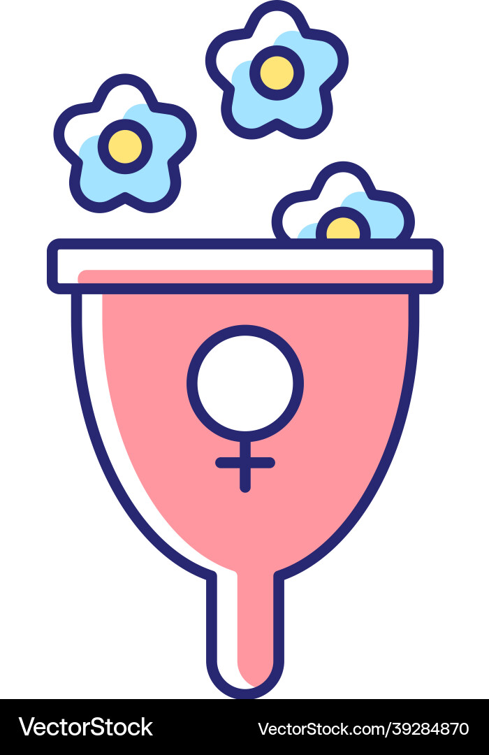Femininity symbol rgb color icon Royalty Free Vector Image