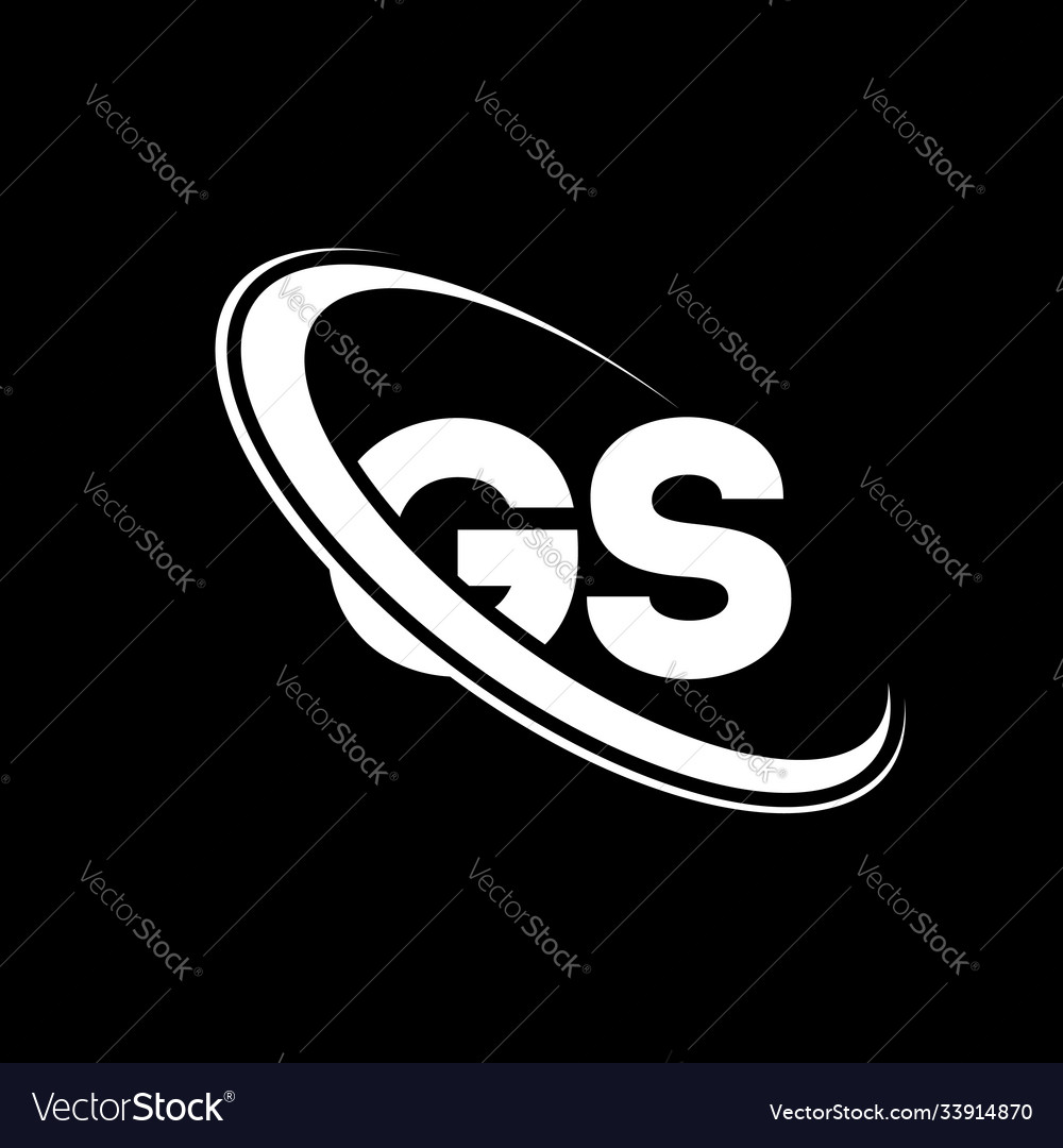 Gs logo g s design white letter gsg Royalty Free Vector