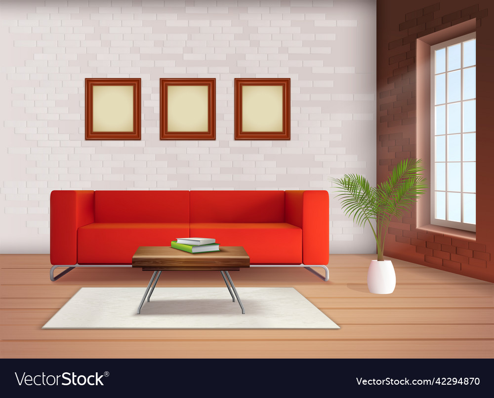Interior realistic image Royalty Free Vector Image