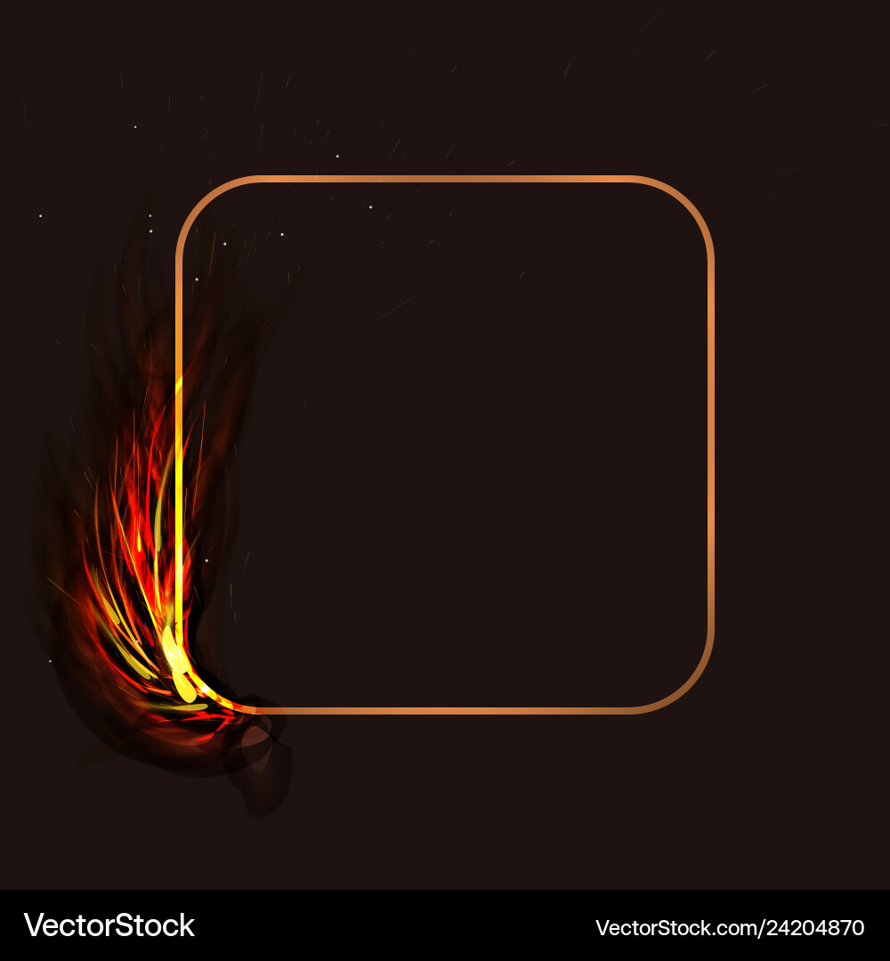 Isolated of banner with fire Royalty Free Vector Image