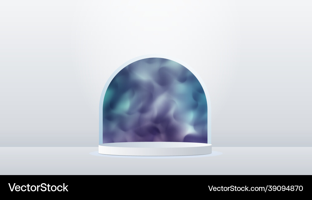 Minimal scene with magic fog outside the window Vector Image
