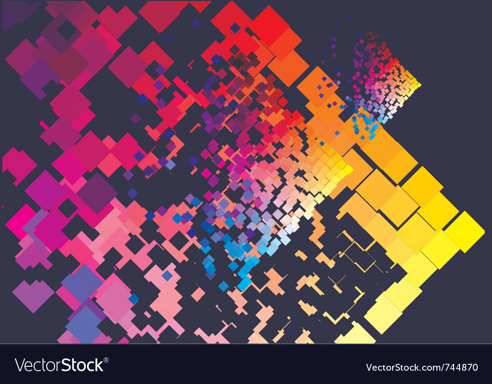 Modern square explosion Royalty Free Vector Image