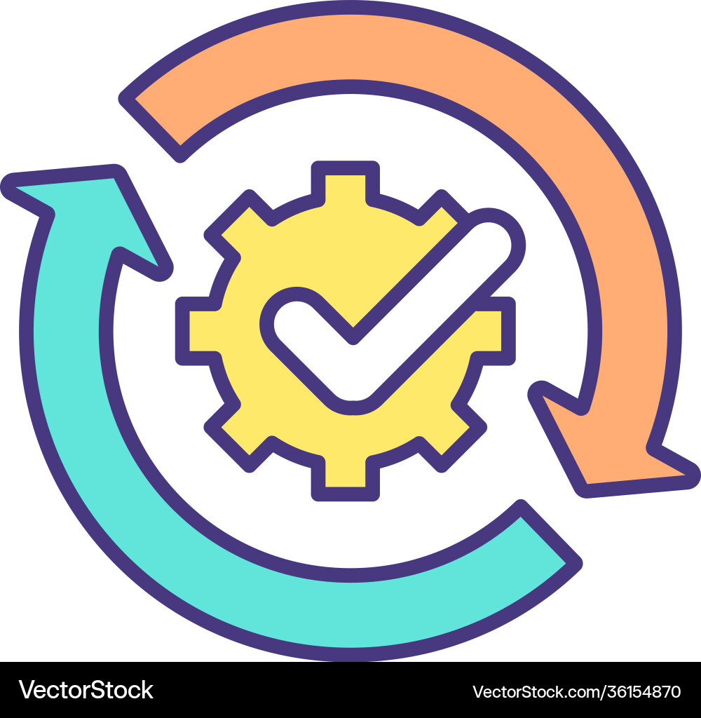 Successful automated manufacturing systems rgb Vector Image