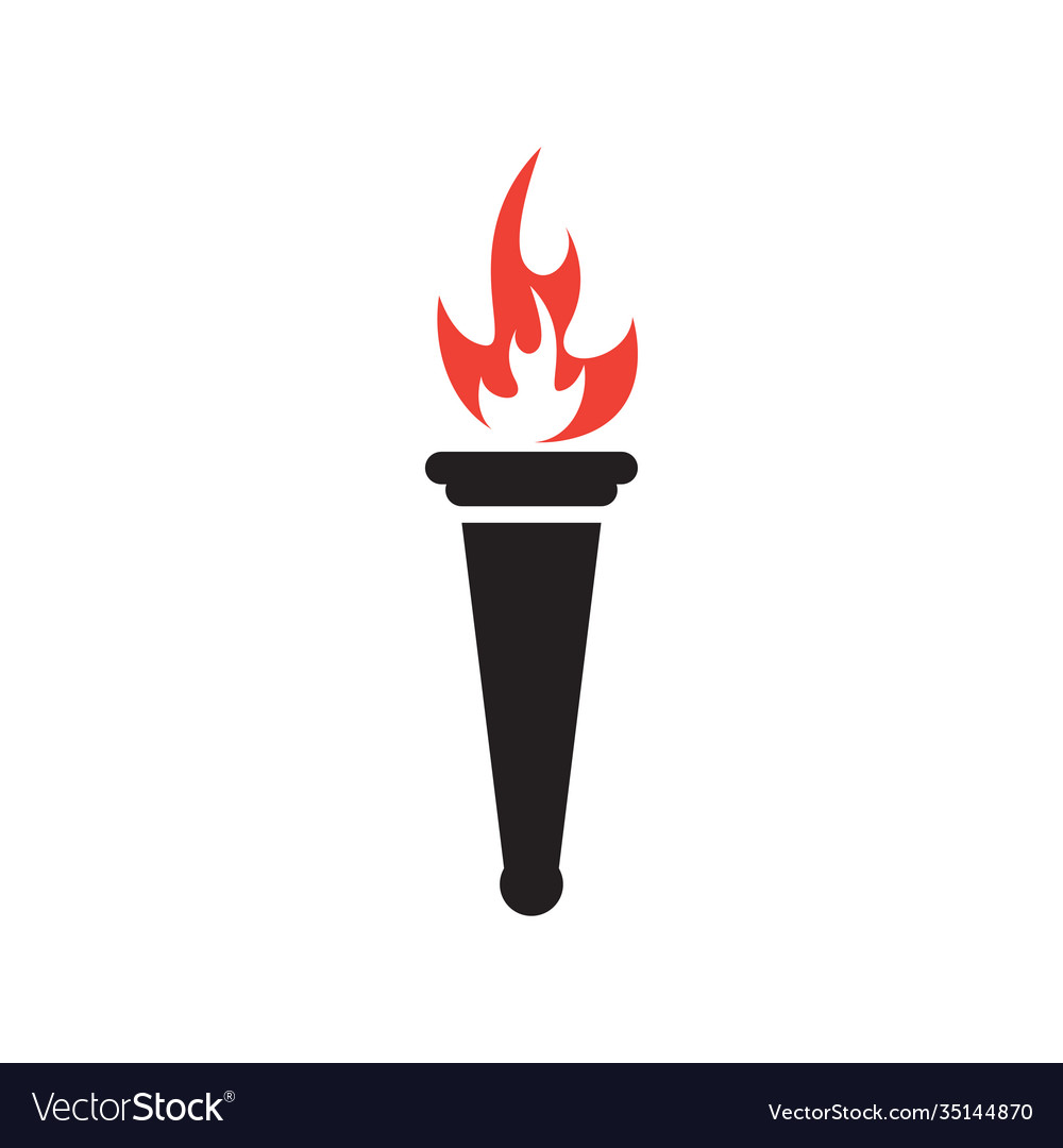 Torch icon design template isolated Royalty Free Vector