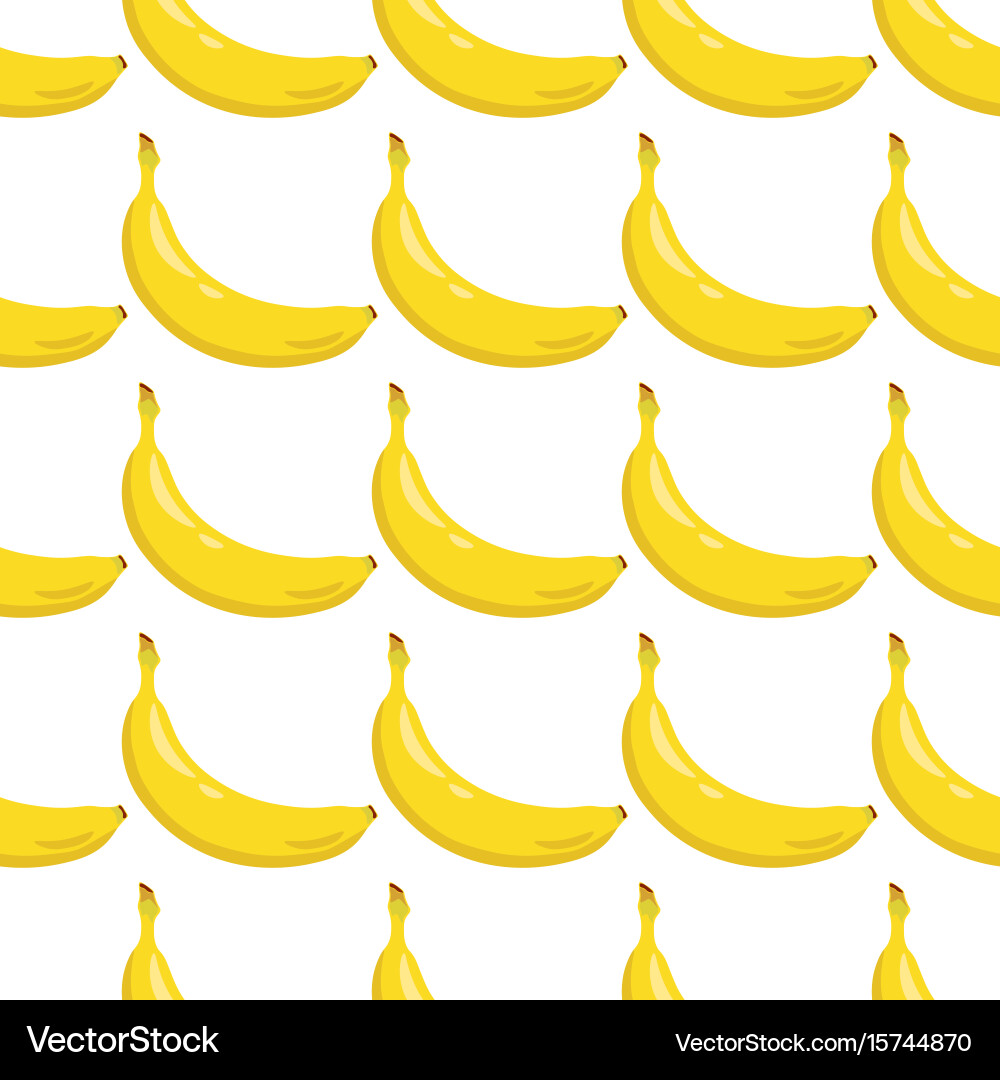 Yellow banana seamless pattern sweet tropical Vector Image