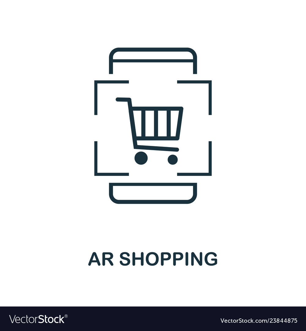 Augmented reality shopping icon monochrome style Vector Image Augmented reality shopping icon monochrome style Vector Image