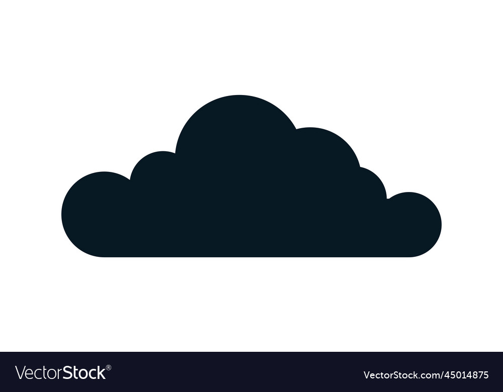 Black cloud icon Royalty Free Vector Image - VectorStock