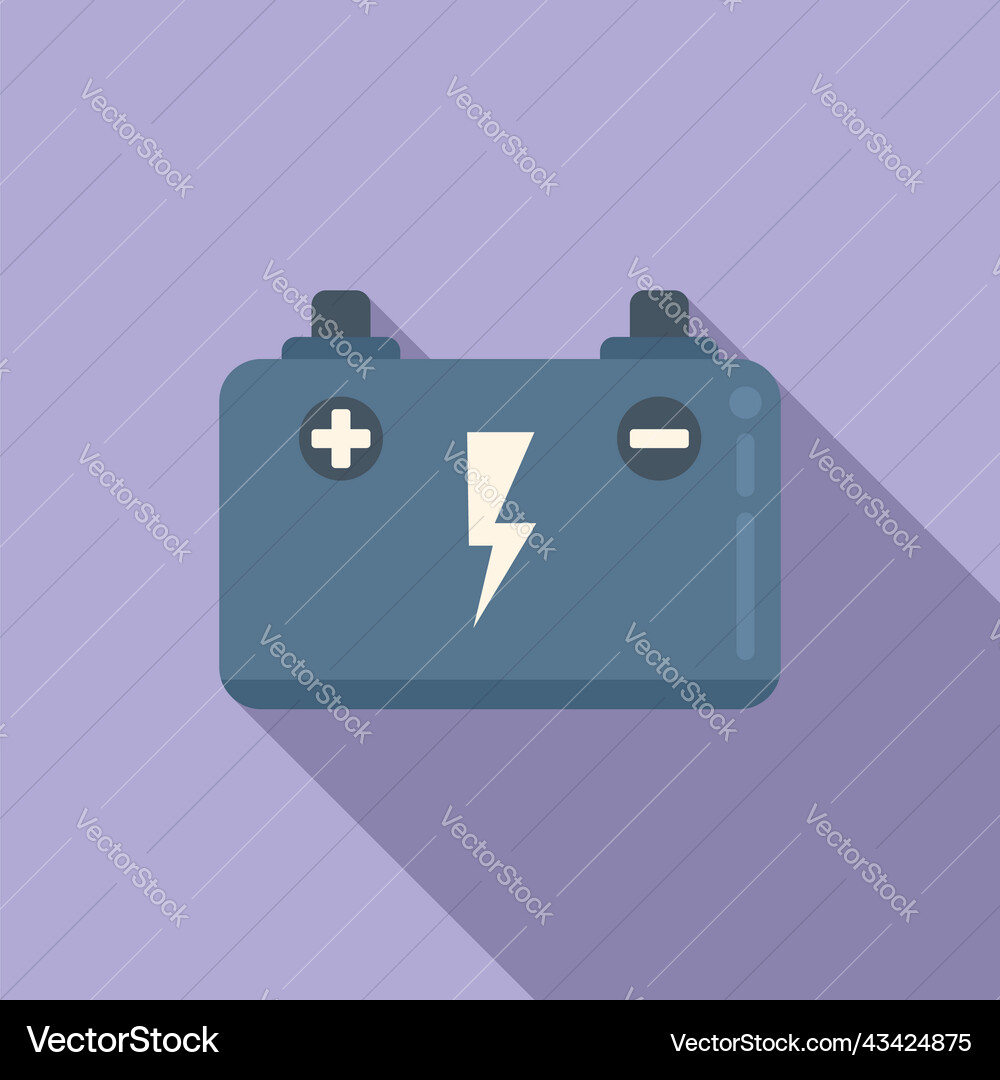 Car battery icon flat money resource Royalty Free Vector