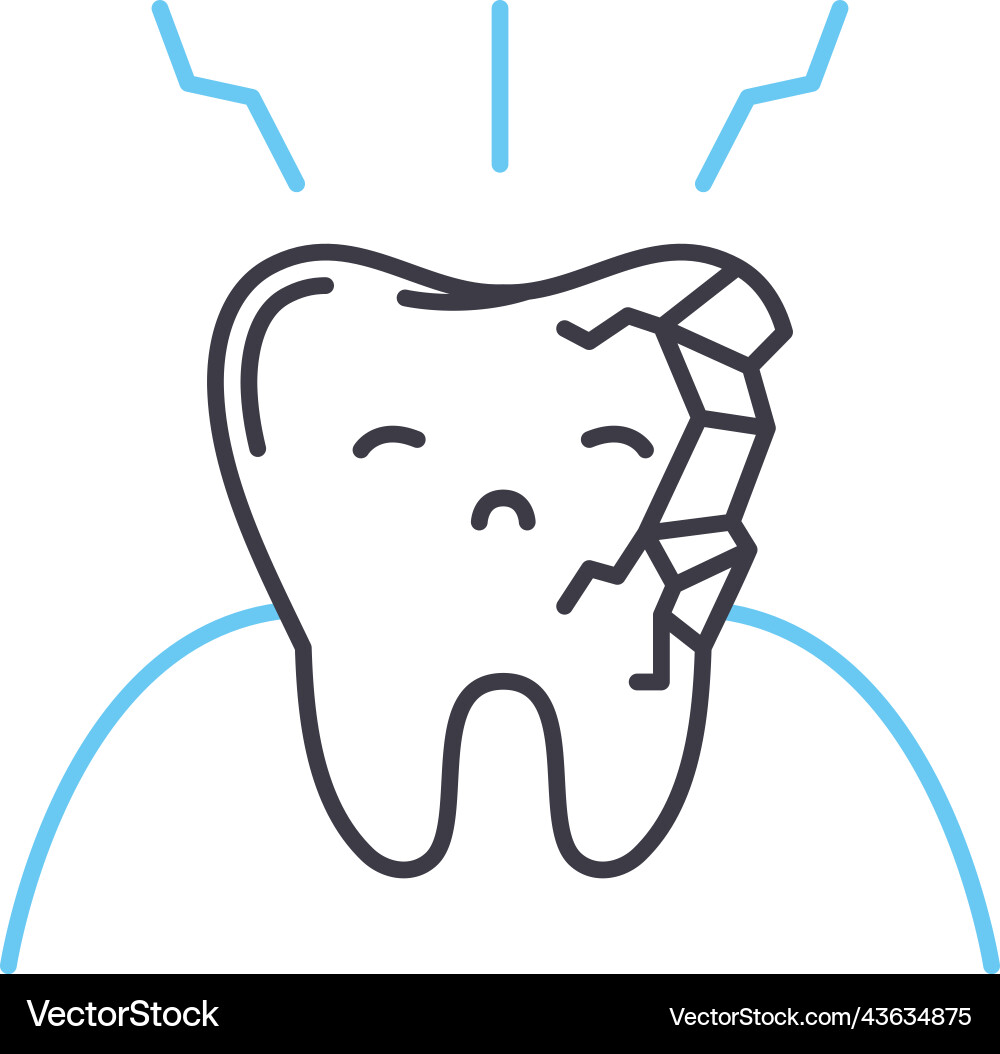 Caries line icon outline symbol Royalty Free Vector Image