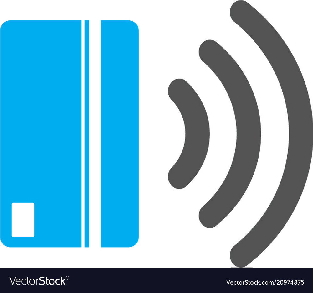 Contactless payment icon near-field communication Vector Image Contactless payment icon near-field communication Vector Image