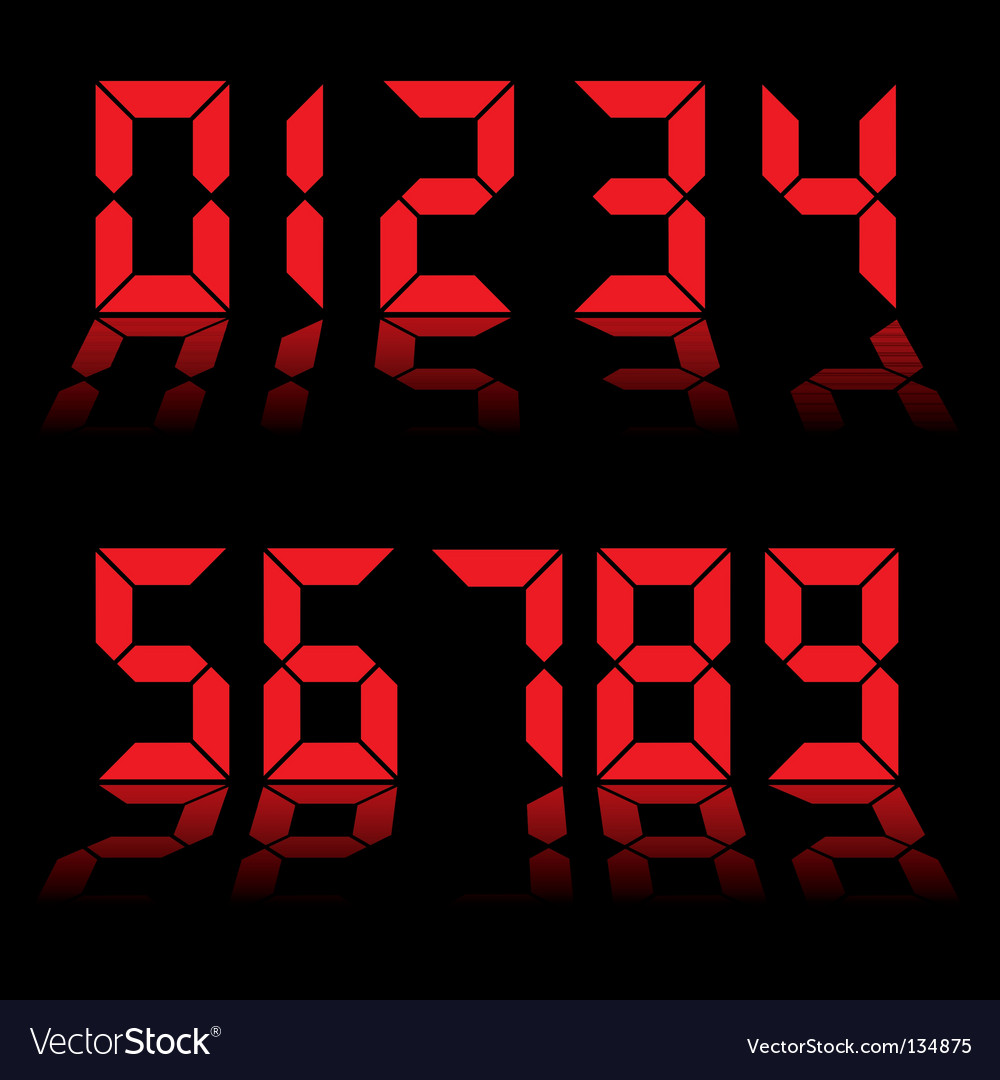 Digital clock Royalty Free Vector Image - VectorStock