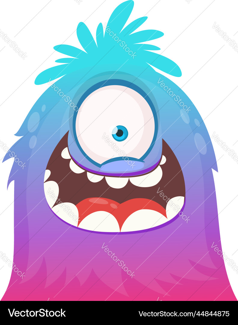 Funny cartoon monster halloween Royalty Free Vector Image