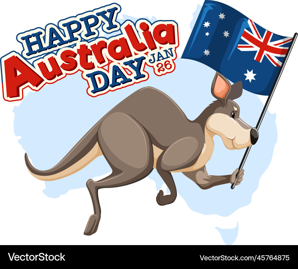 Happy australia day banner design Royalty Free Vector Image