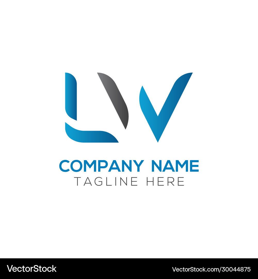 Initial lw letter business logo design template Vector Image
