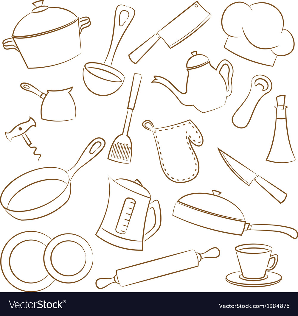 Kitchenware Royalty Free Vector Image - VectorStock